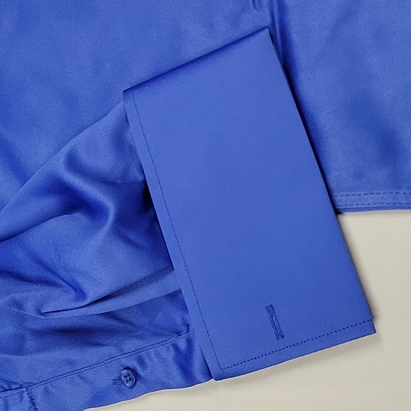 INSOMNIA | Shirts | Insomnia By Manzini 0 Satin Blue Ruffled Tuxedo ...